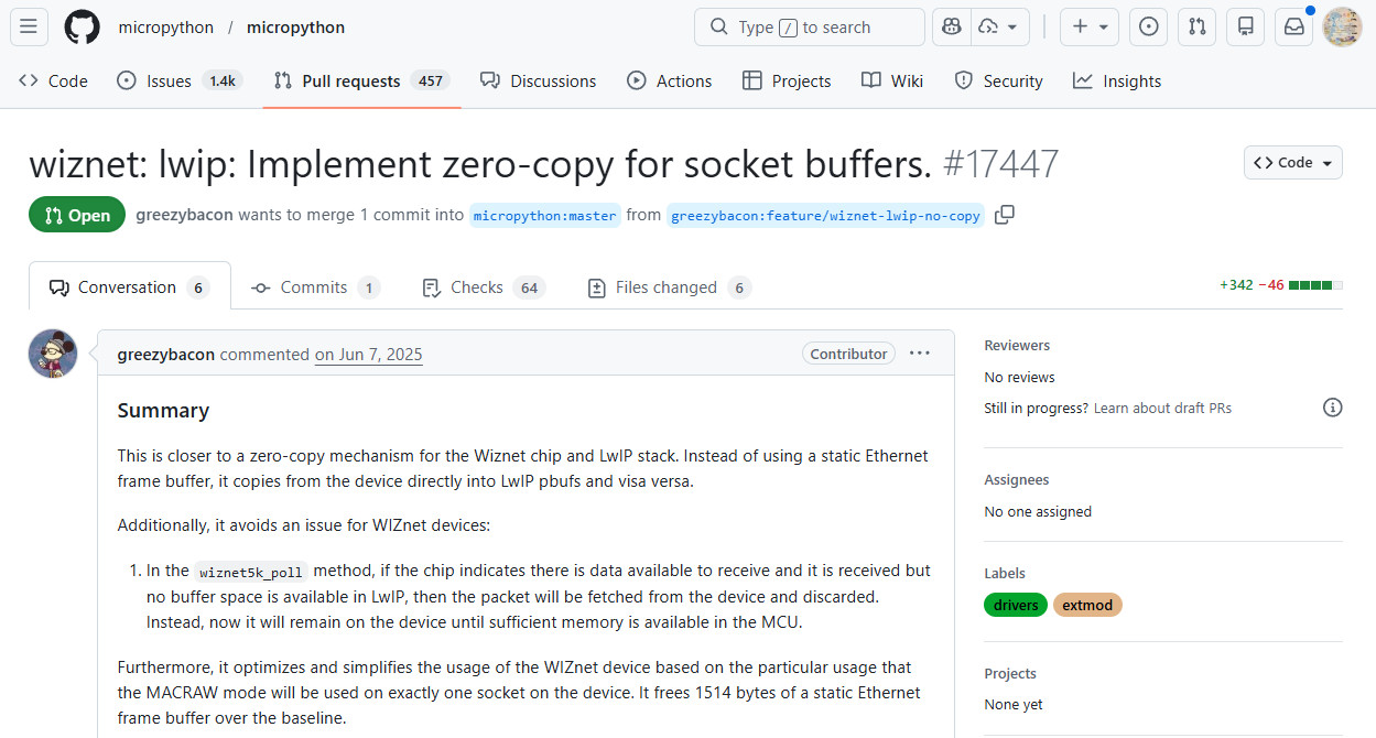 Preview: MicroPython WIZnet lwIP Zero-Copy & Roadmap