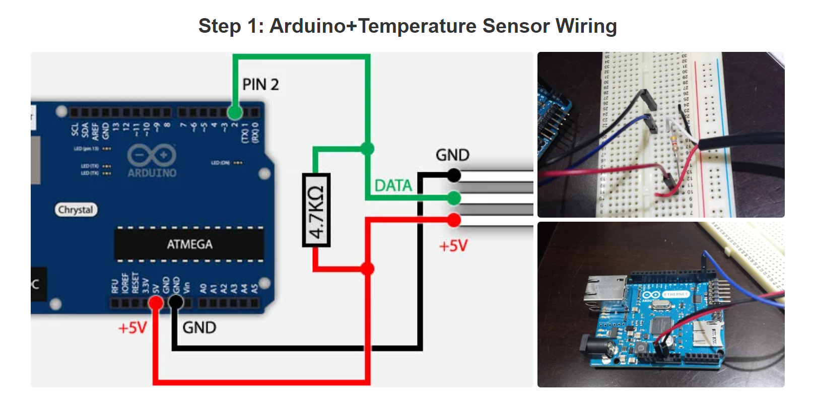 Measure Temperature On The Web With Arduino Ethernet And Ds18b20 Sensor 