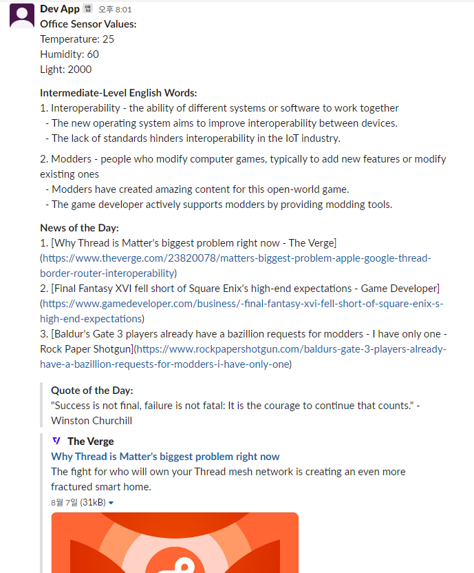 Slack News Bot Based On Chatgpt Using W5500 Evb Pico 