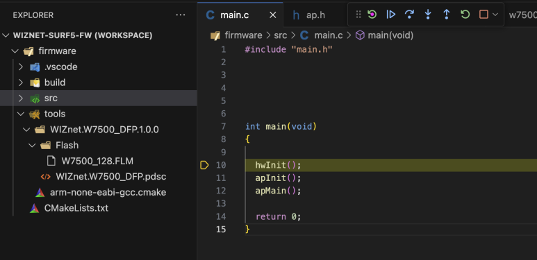 [WIZnet W7500 SURF5] - LED project production