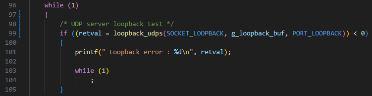 W55RP20-EVB-PICO Loopback example