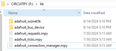 Coding with CircuitPython on W5100S-EVB-Pico2