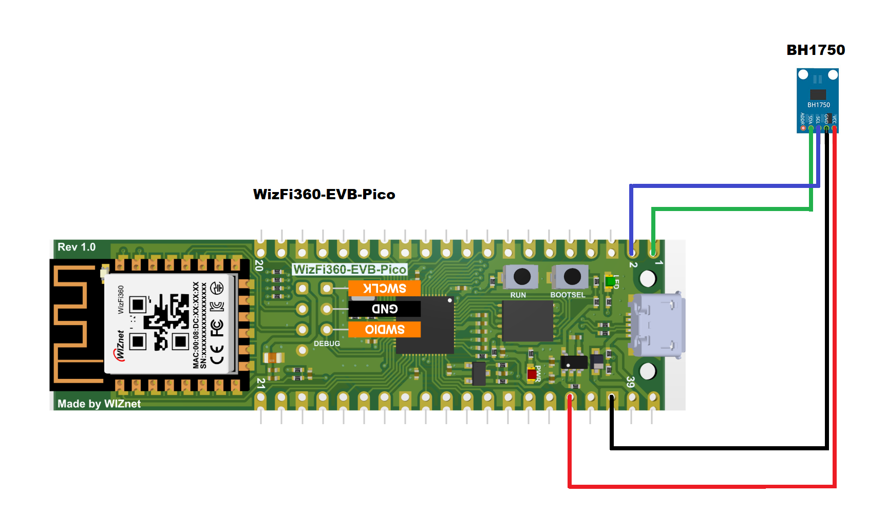 Monitor Ambient Light Using Wizfi360 Evb Pico 0664