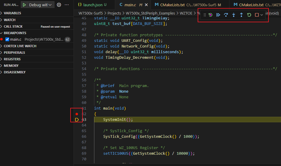 Surf5 pyOCD debug Surf5 pyOCD debug