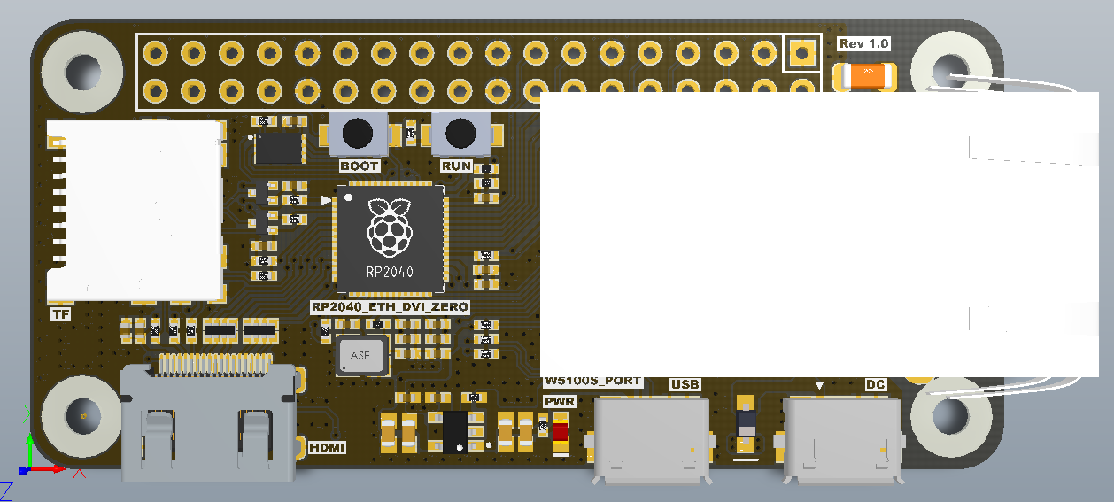 RP2040-ETH-DVI-ZERO: Adafruit IO Dashboard Monitor ( HDMI / DVI Mode )