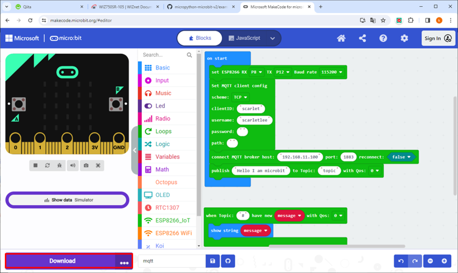 Mqtt Communication With Microbit And Pico Using Makecode 9594