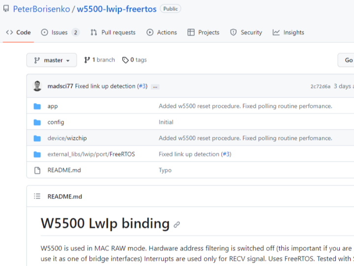 W5500 Lwip Freertos 